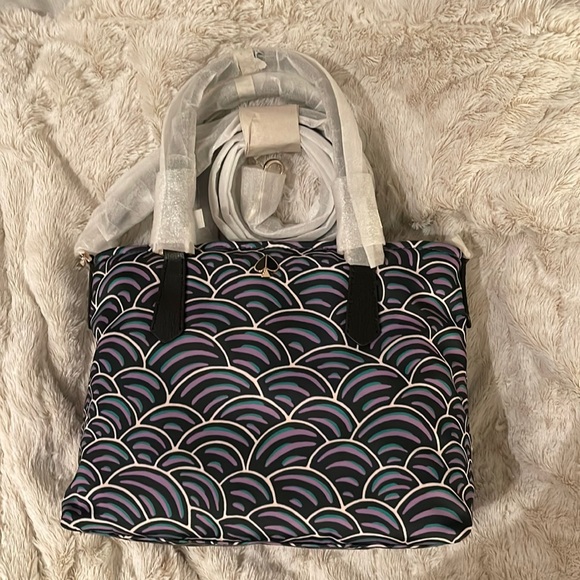 kate spade | Bags | New Purple Black And White Pattern Kate Spade Bag ...
